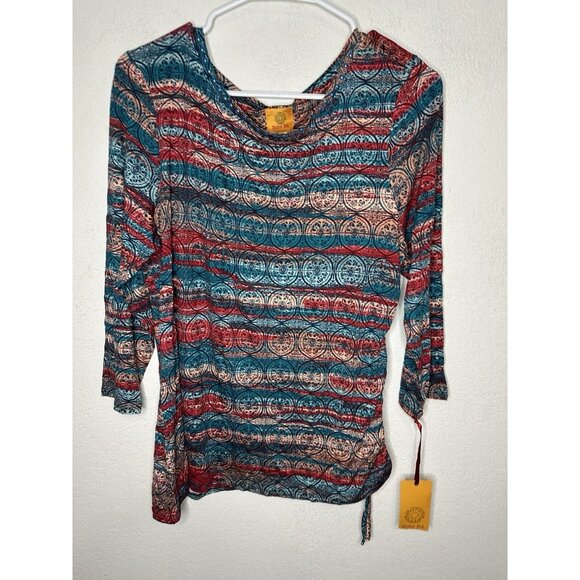 Ruby Rd. | Tops | Ruby Road Multicolored Striped Blouse Shirt Size ...
